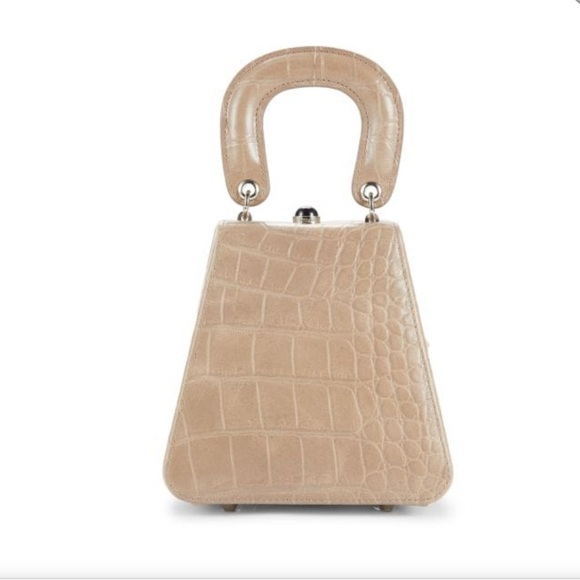 STAUD | Bags | Nwt Staud Kenny Crocembossed Leather Top Handle Bag In ...